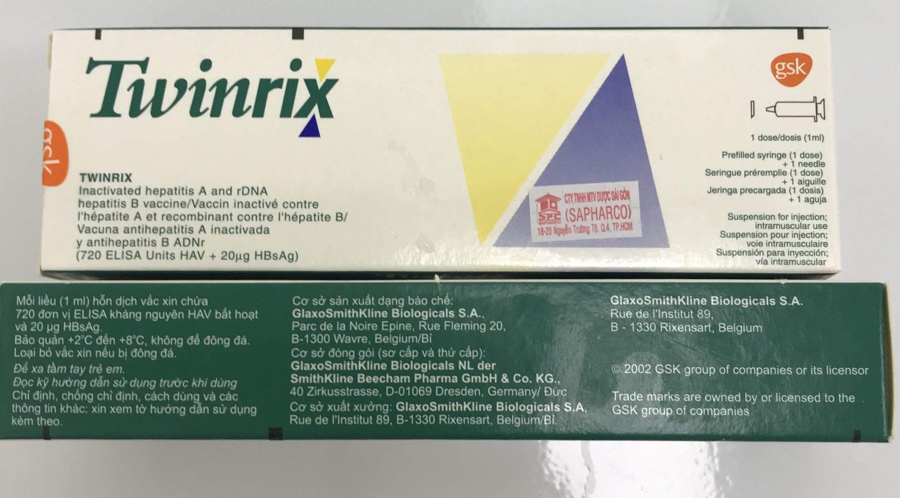 Vắc-xin Twinrix 1ml (Bỉ) | Vinmec