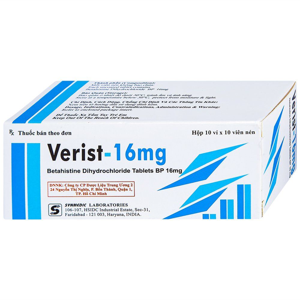 Công dụng thuốc Verist 16mg | Vinmec