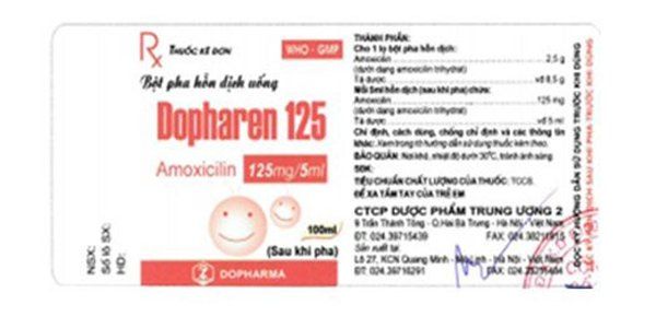 Công dụng thuốc Dopharen 125 | Vinmec