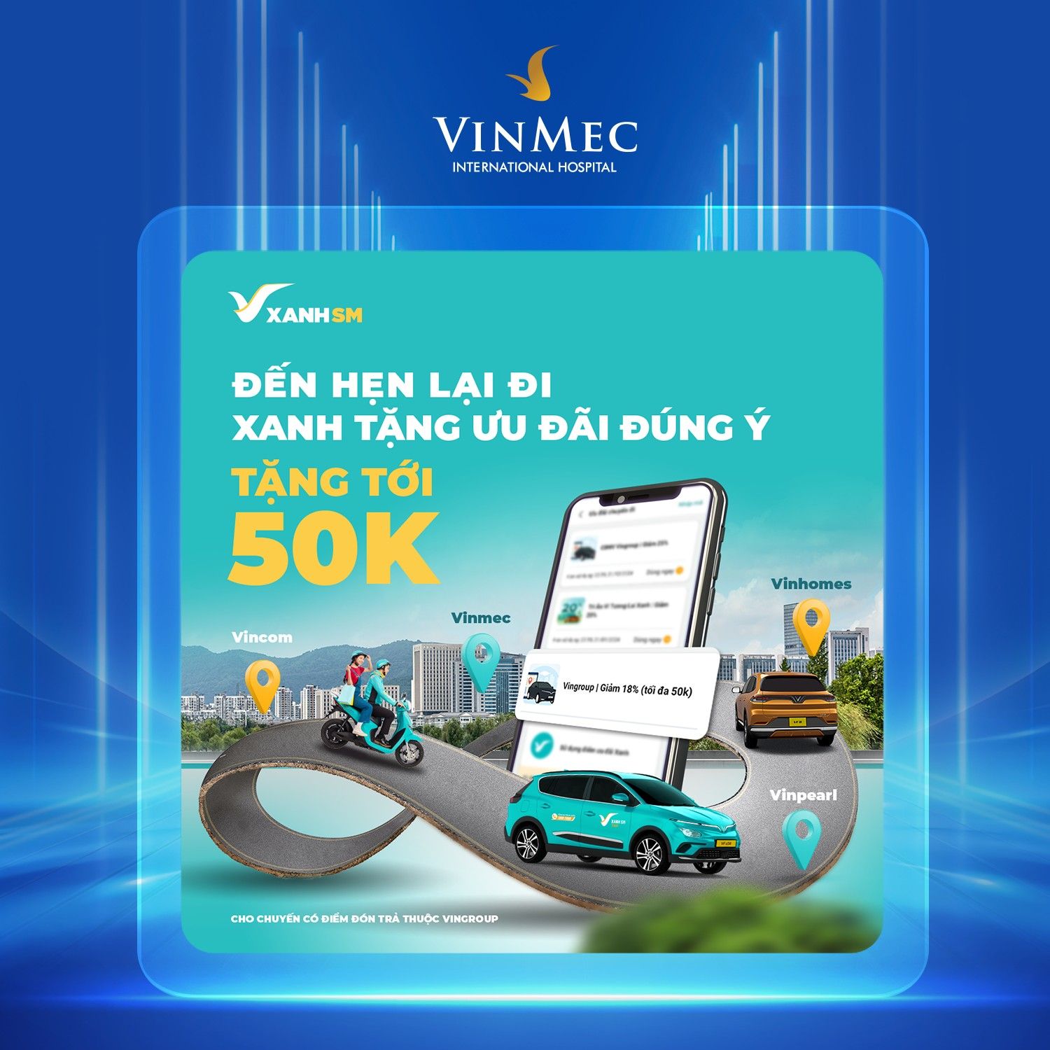 UP TO 50K DISCOUNT WHEN BOOKING A XANH SM TO PICK UP OR DROP OFF AT ...